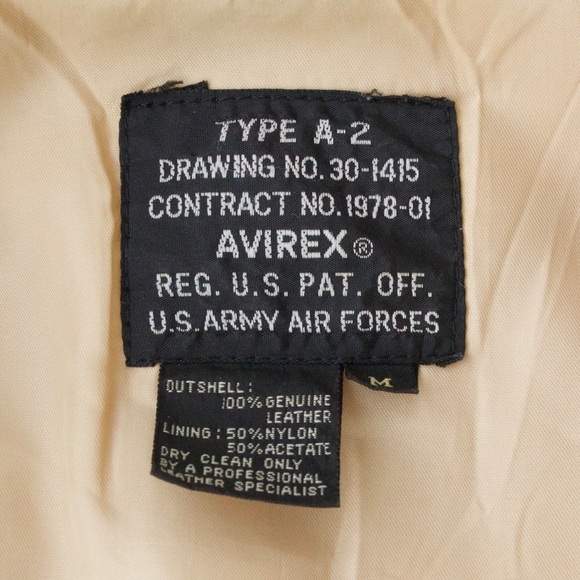 Avirex | Jackets & Coats | Vintage Avirex Brown Leather Flight Bomber Jacket Mens Medium Type A2 ...